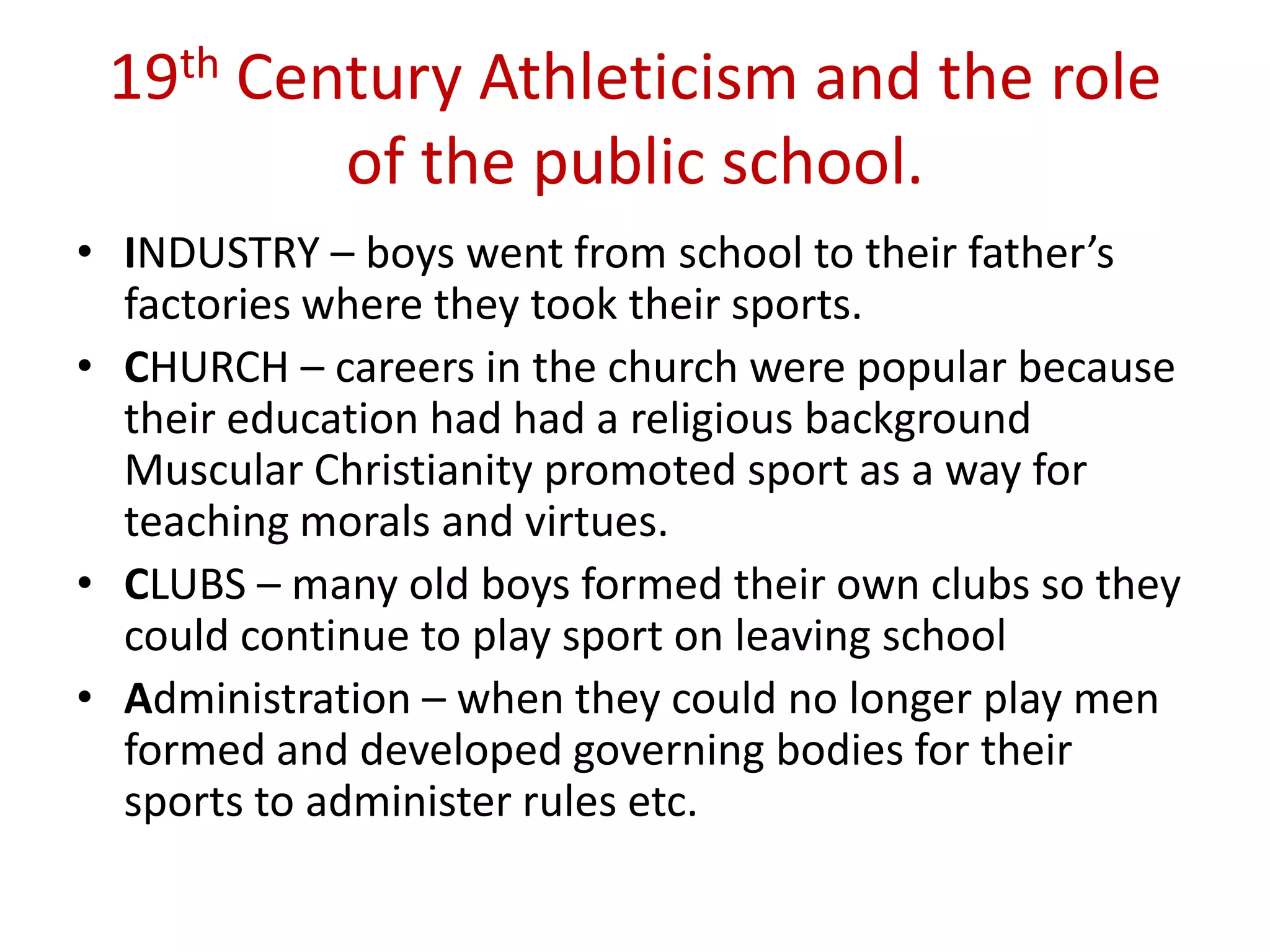 Historical Development of Sport | PPTX