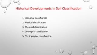 Historical developments and modern system of soil classification.pptx