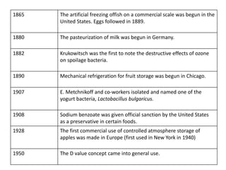 Historical developments, microorganisms important in food bacteria | PPTX
