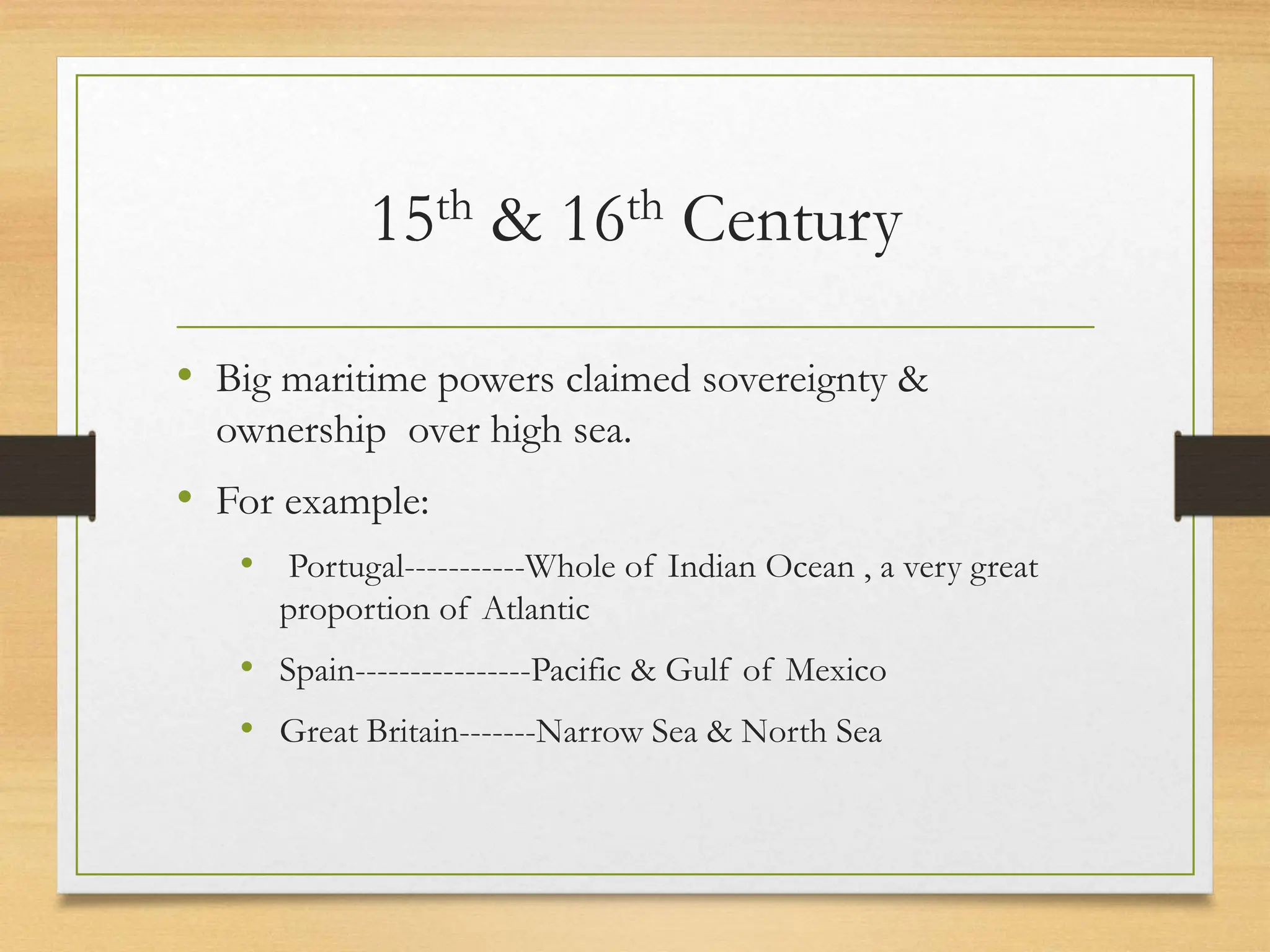 Historical Development of the Law of the Sea | PPT
