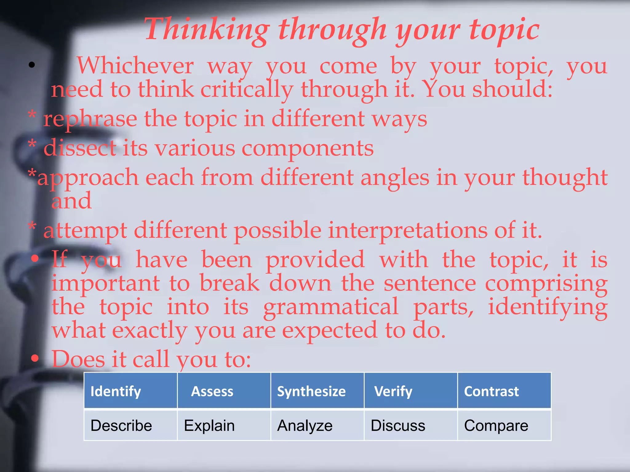 Historical essay writing introduction | PPT