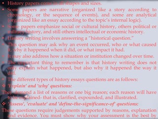 Historical essay writing introduction | PPT