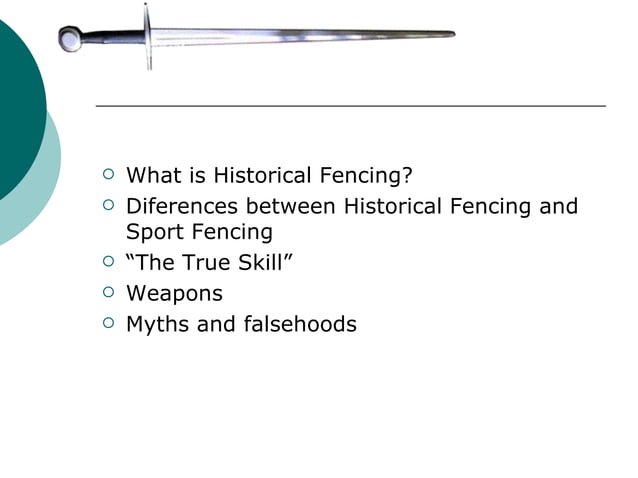 Historical Fencing | PPT