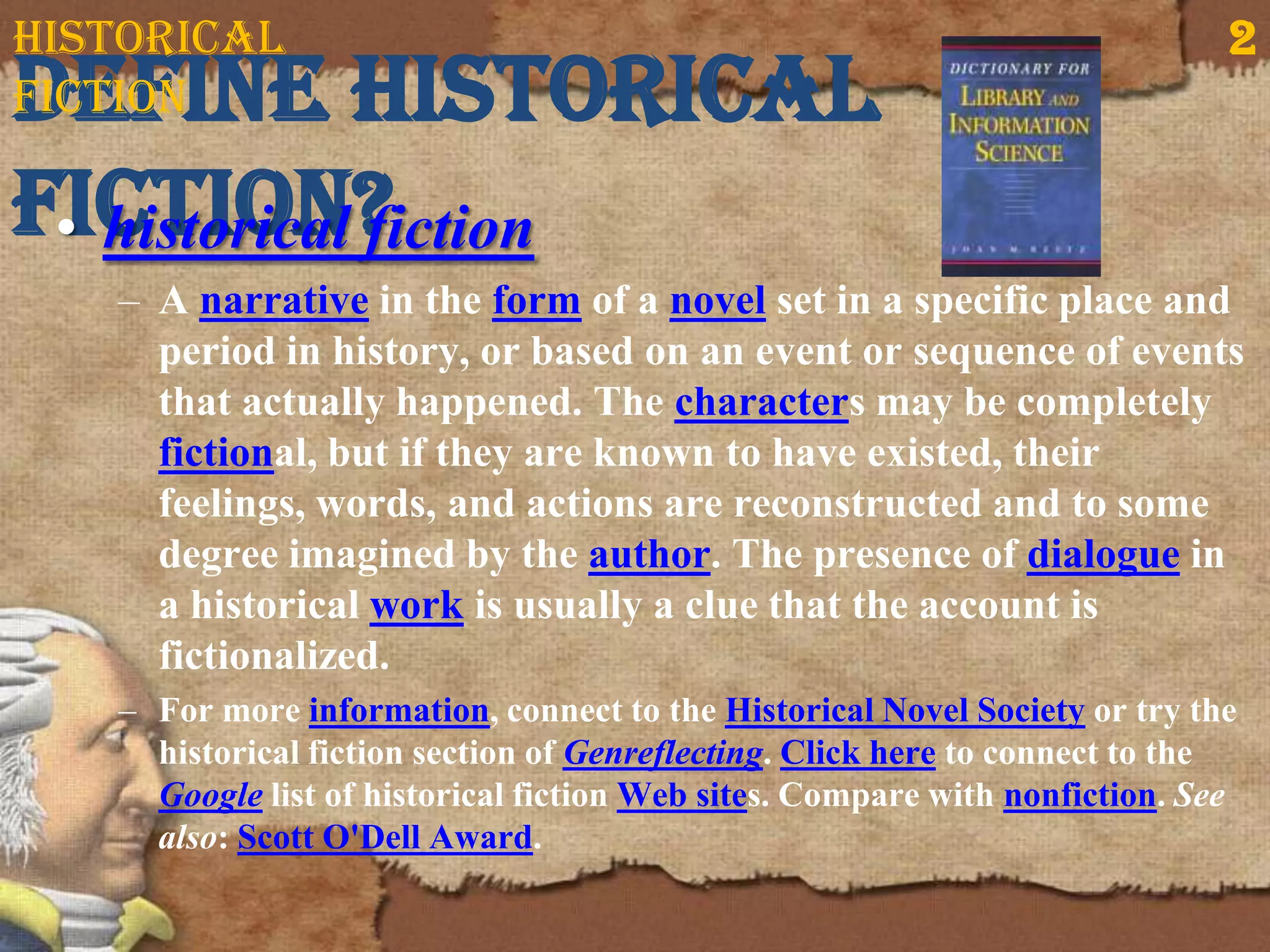 Historical Fiction 2007 version | PPTX | Holidays