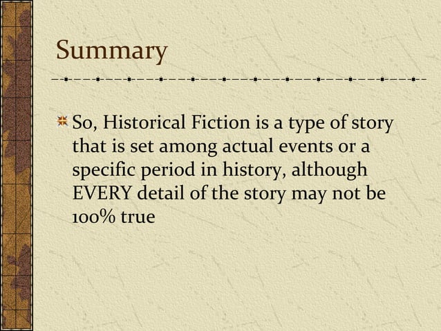What is Historical fiction? | PPT