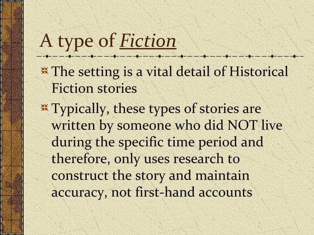 What is Historical fiction? | PPT