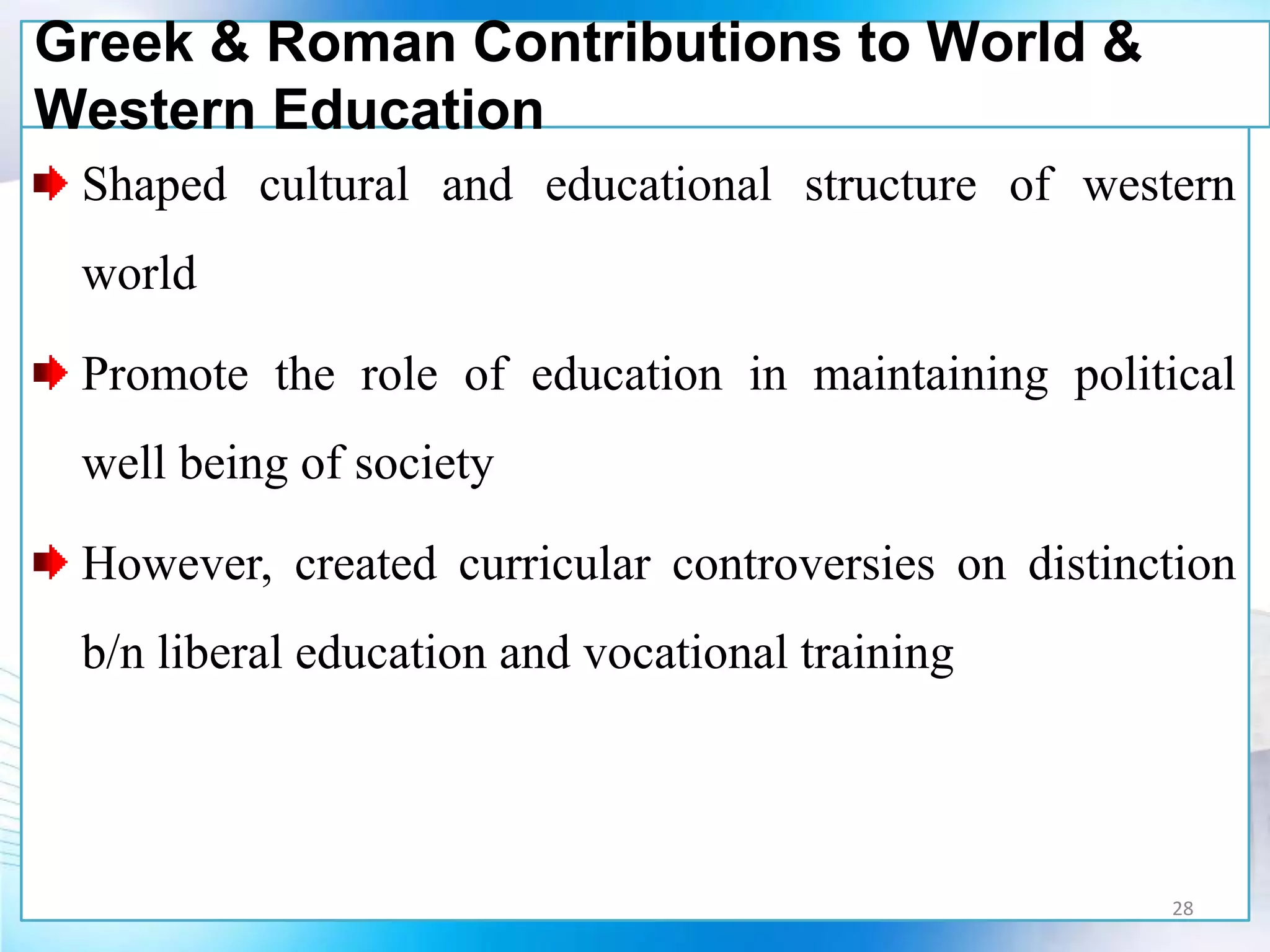 Historical foundation of education | PPTX