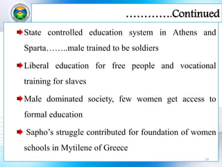 Historical foundation of education | PPTX