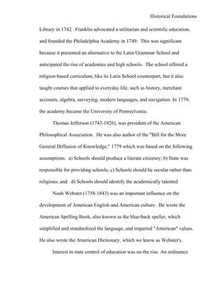 Historical foundations | DOC