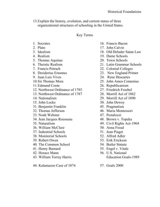 Historical foundations | DOC