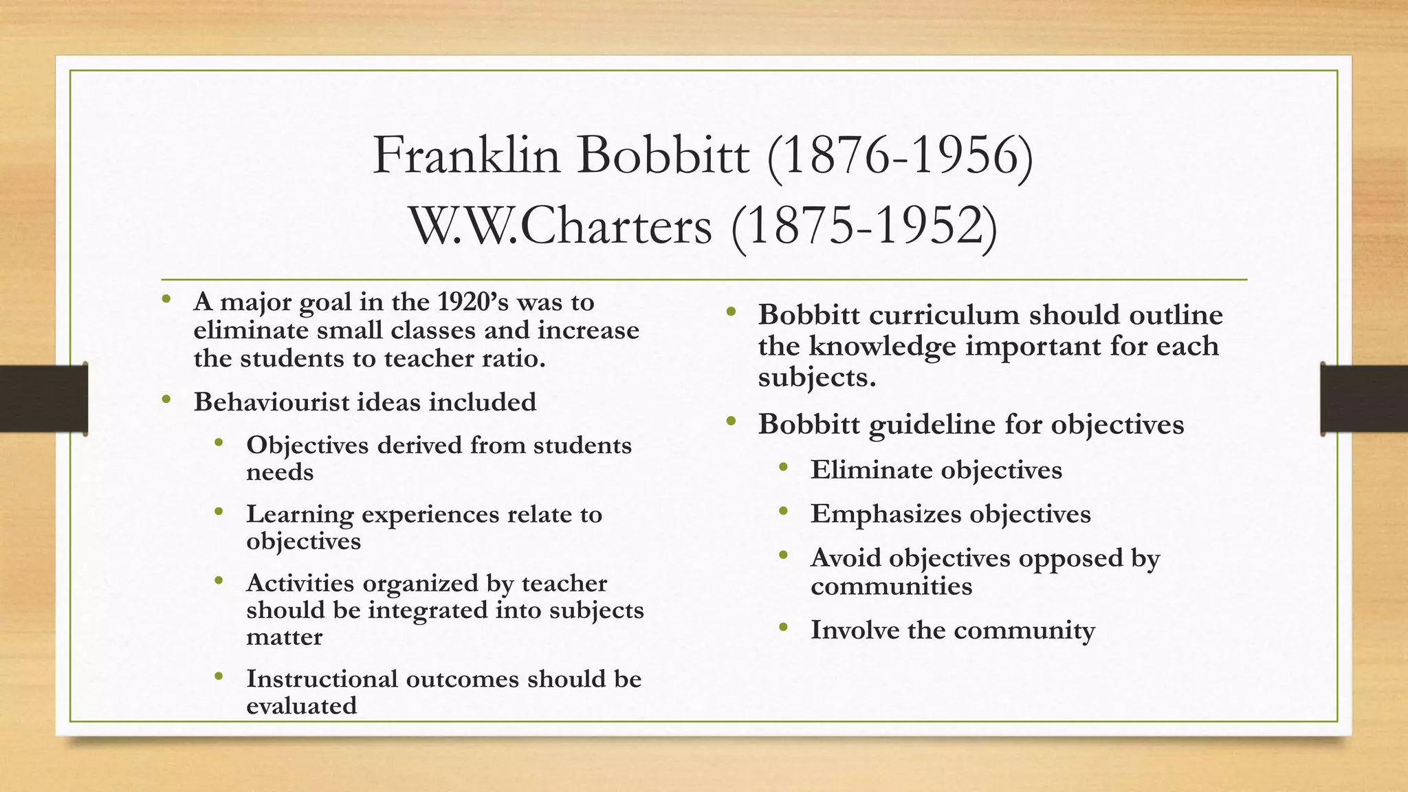 Historical foundations of curriculum | PPTX