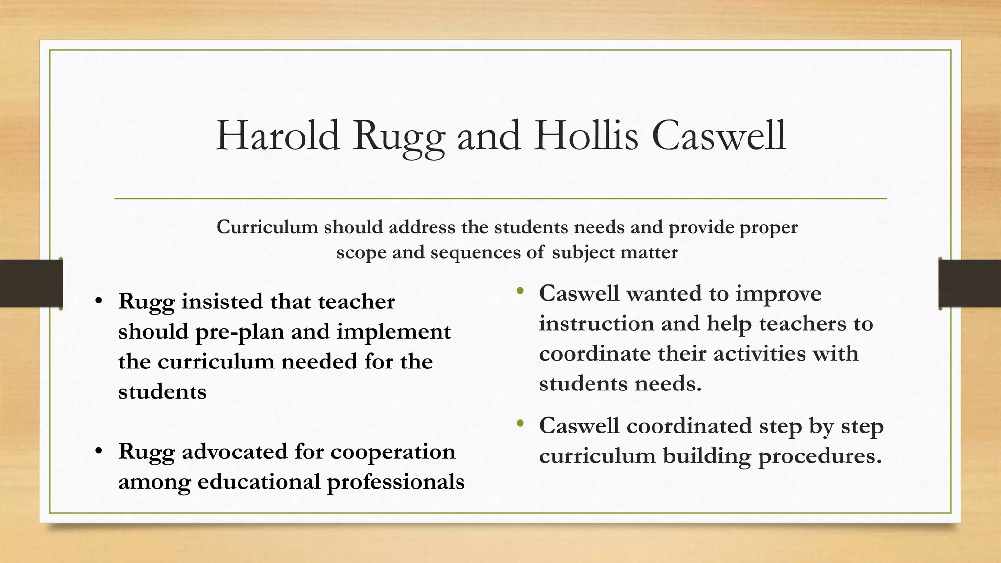 Historical foundations of curriculum | PPTX