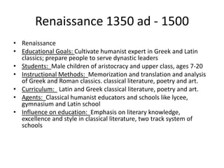 Historical foundations of education | PPTX