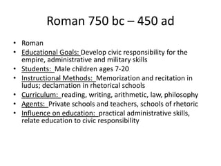 Historical foundations of education | PPTX