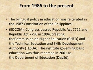 Historical foundation of philippine education | PPTX