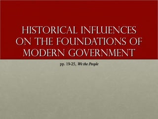 Historical Influences on American Government | PPT | Christianity ...