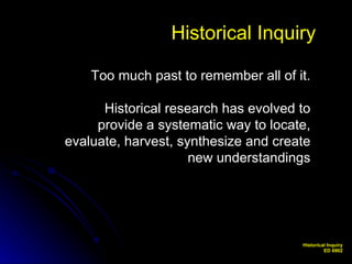 Historical Inquiry | PPT