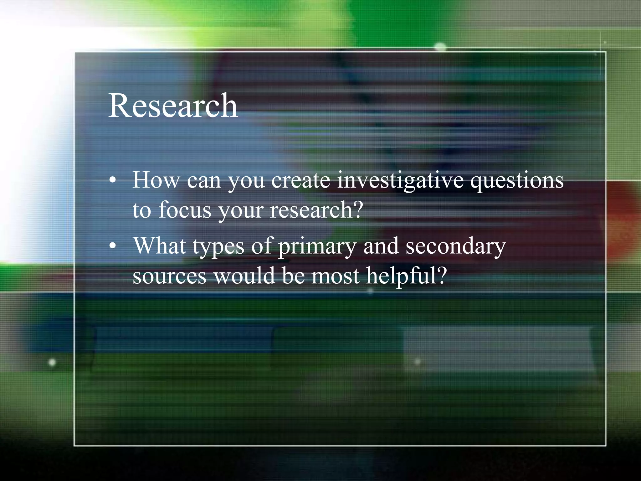 Historical inquiry | PPTX