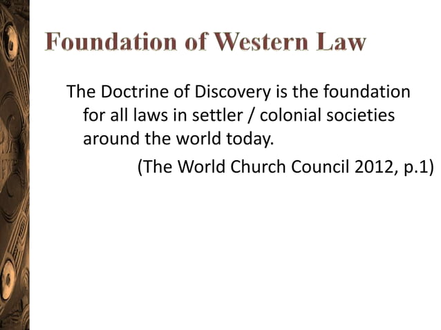 Historical intergenerational trauma the doctrine of discovery | PPT