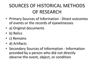 Historical method | PPTX
