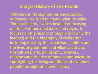 Historical method: Philosophy of history from Herodotus to Will Durant ...