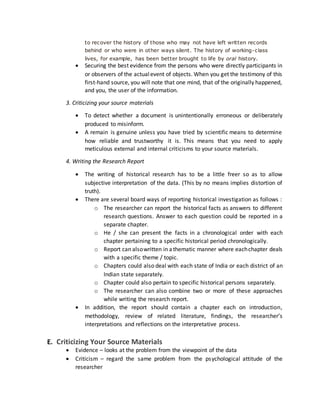 Historical method (written report) | PDF