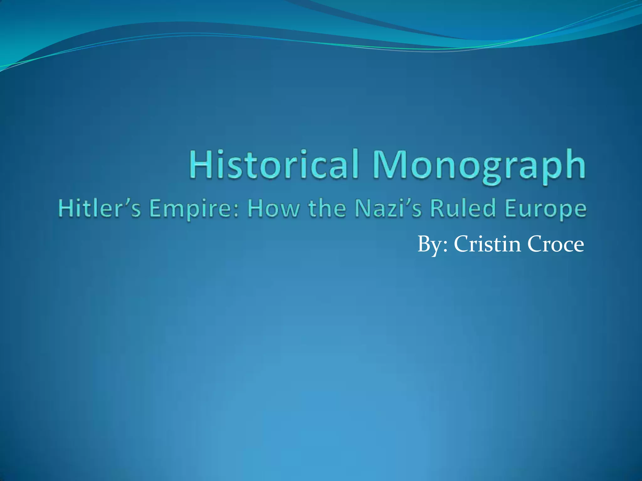 Historical monograph | PPTX | Death, Injury, or Military Conflict ...