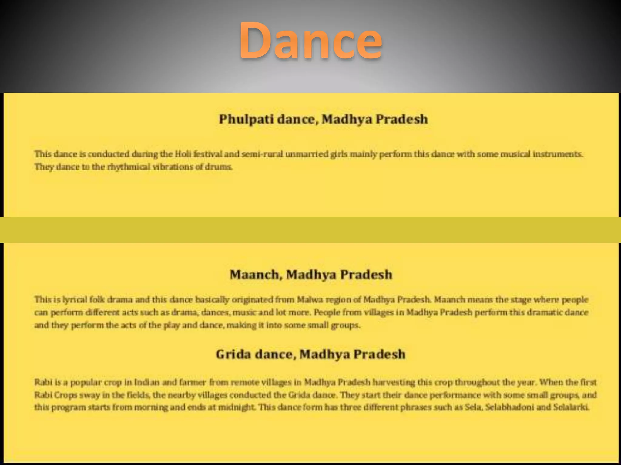 Madhya Pradesh and it's Historical monuments, dressing style, flora ...