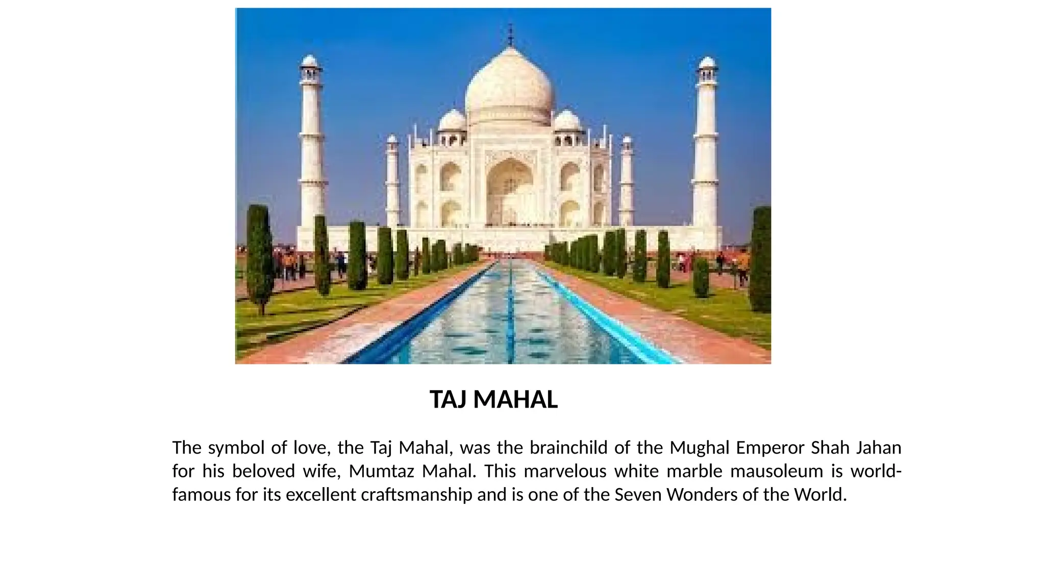 HISTORICAL MONUMENTS OF INDIA.pptx ..... | PPTX