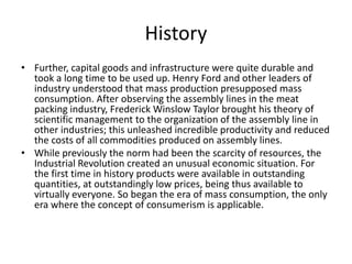 Historical origins of consumerism | PPTX | Business | Business and Finance