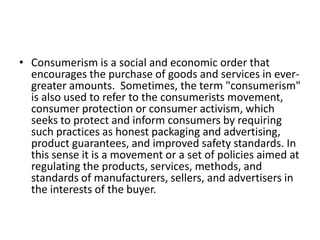Historical origins of consumerism | PPT