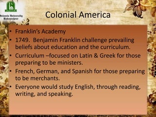 Historical overview of curriculum | PPTX