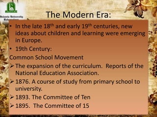 Historical overview of curriculum | PPTX