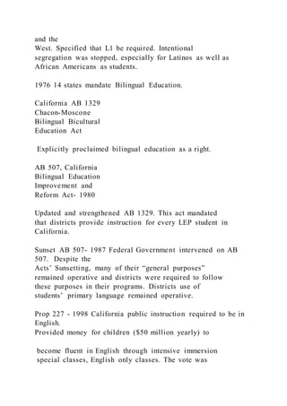 Historical perspective historical perspective of bilingual ed | PDF