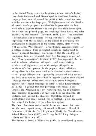 Historical perspective historical perspective of bilingual ed | PDF