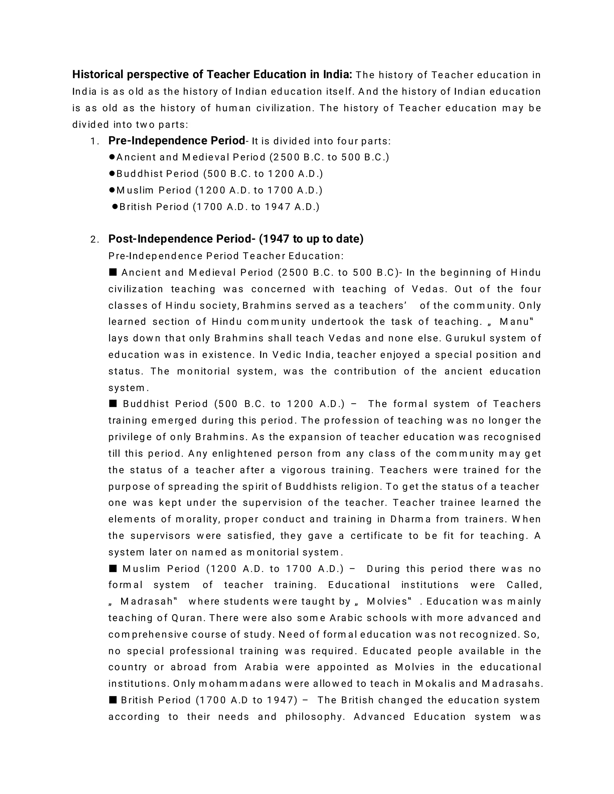 historical perspective of teacher education in India.pdf