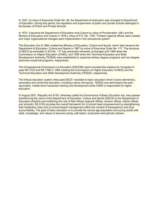 Historical perspective of the philippine educational system | DOCX ...