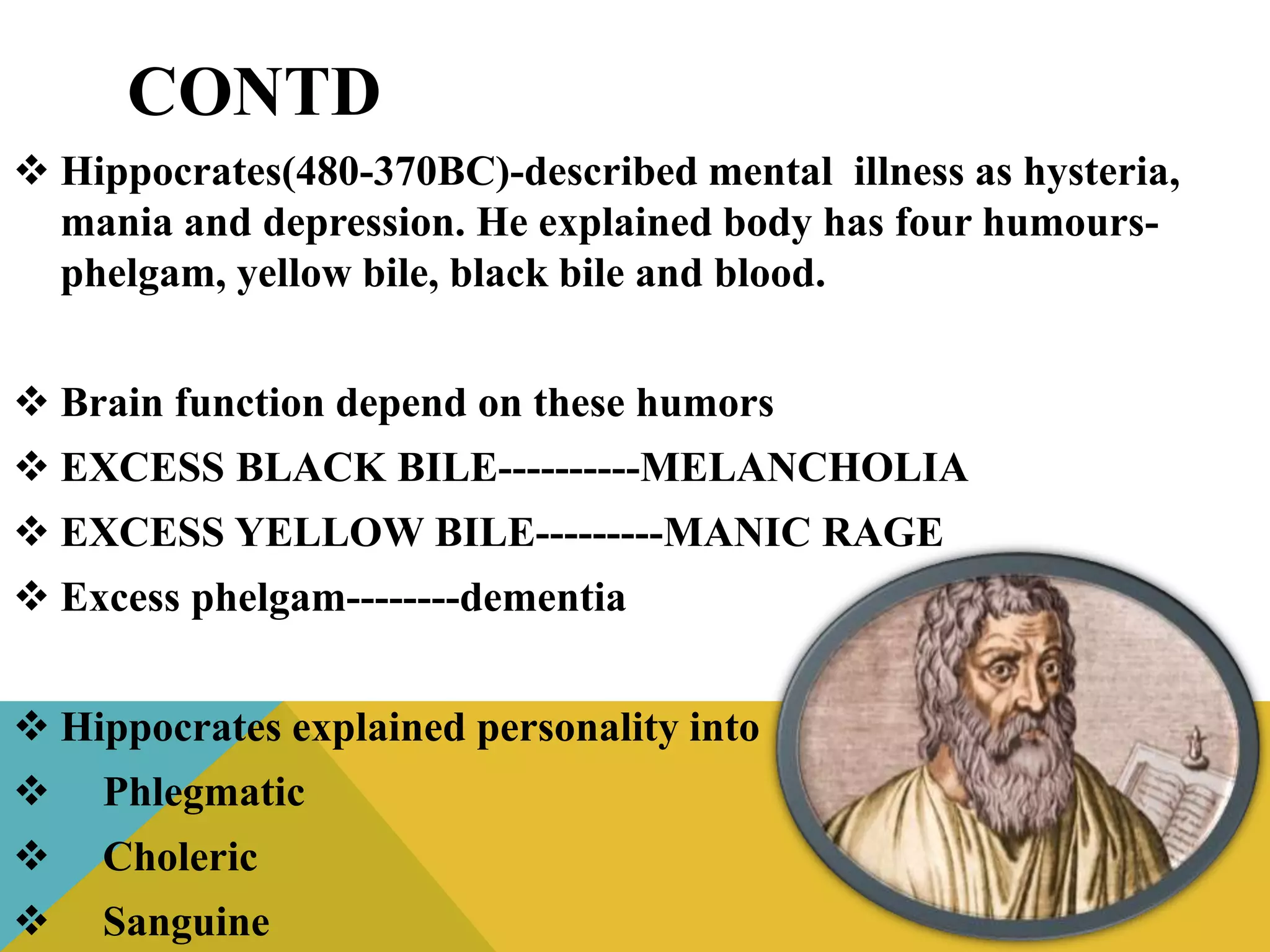 Historical perspectives,trends,issues &magnitude of mental health | PPTX