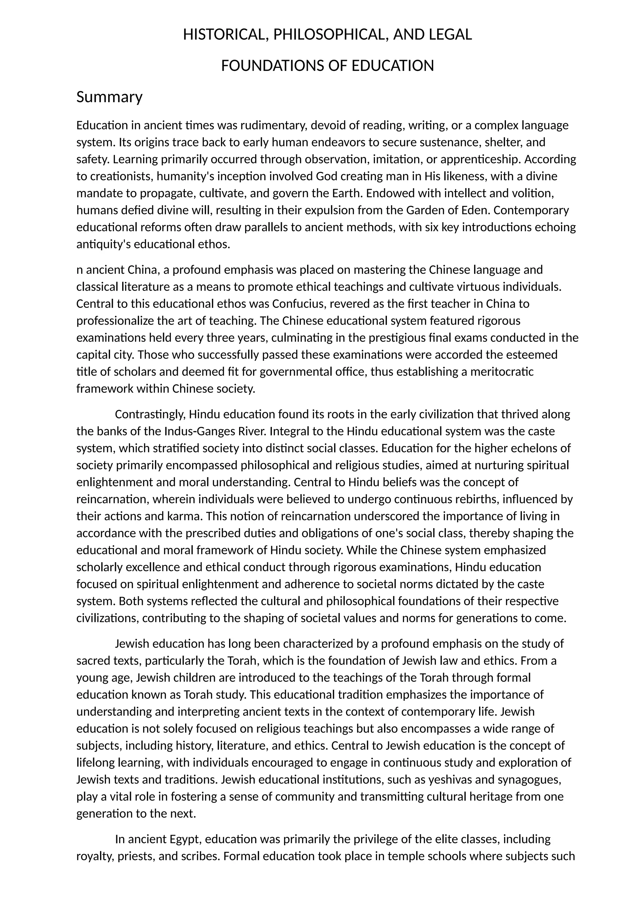 HISTORICAL , PHILOSOPHICAL AND LEGAL FOUNDATION OF EDUC EA 103.docx