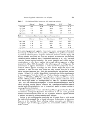 Historical pipeline cost analysis | PDF