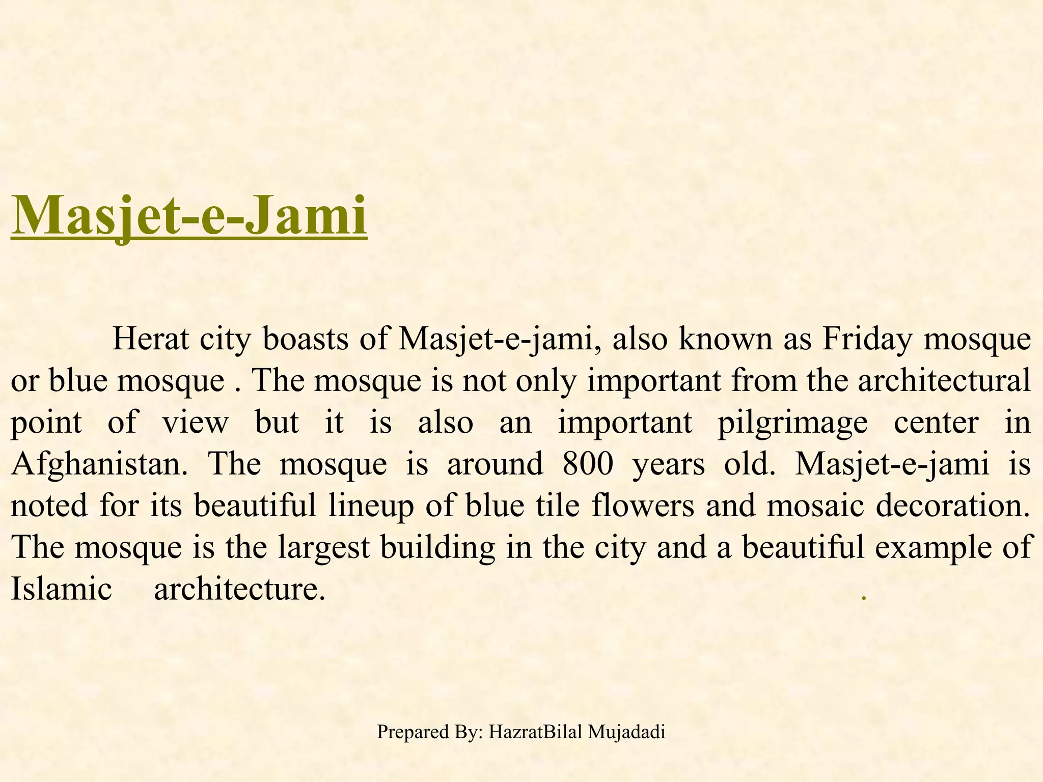 Historical places in afganistan | PPT