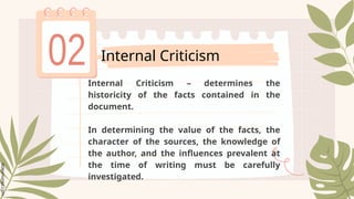 Historical approach in literary criticism PPT.pptx