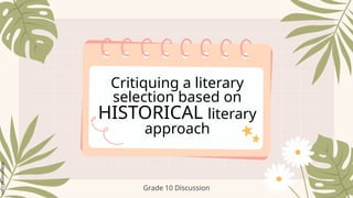 Historical approach in literary criticism PPT.pptx