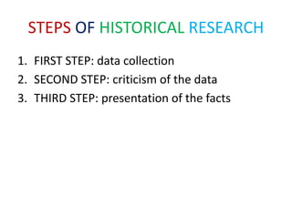 Historical research design | PPTX