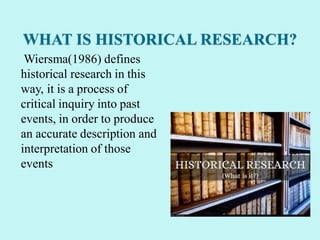 Historical research 1 | PDF