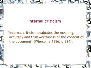 Historical research | PPT