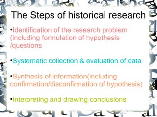 Historical research | PPT
