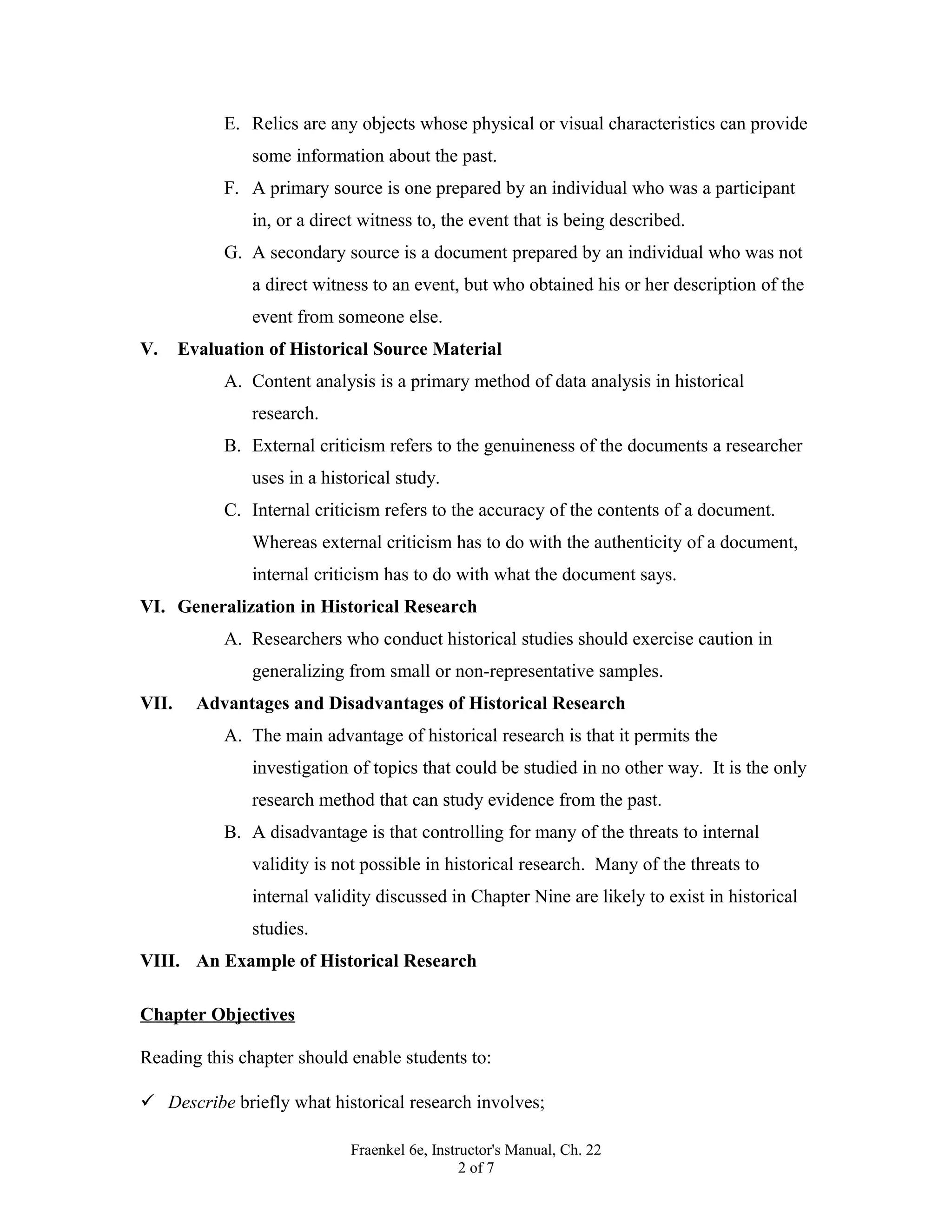 Historical research | DOC