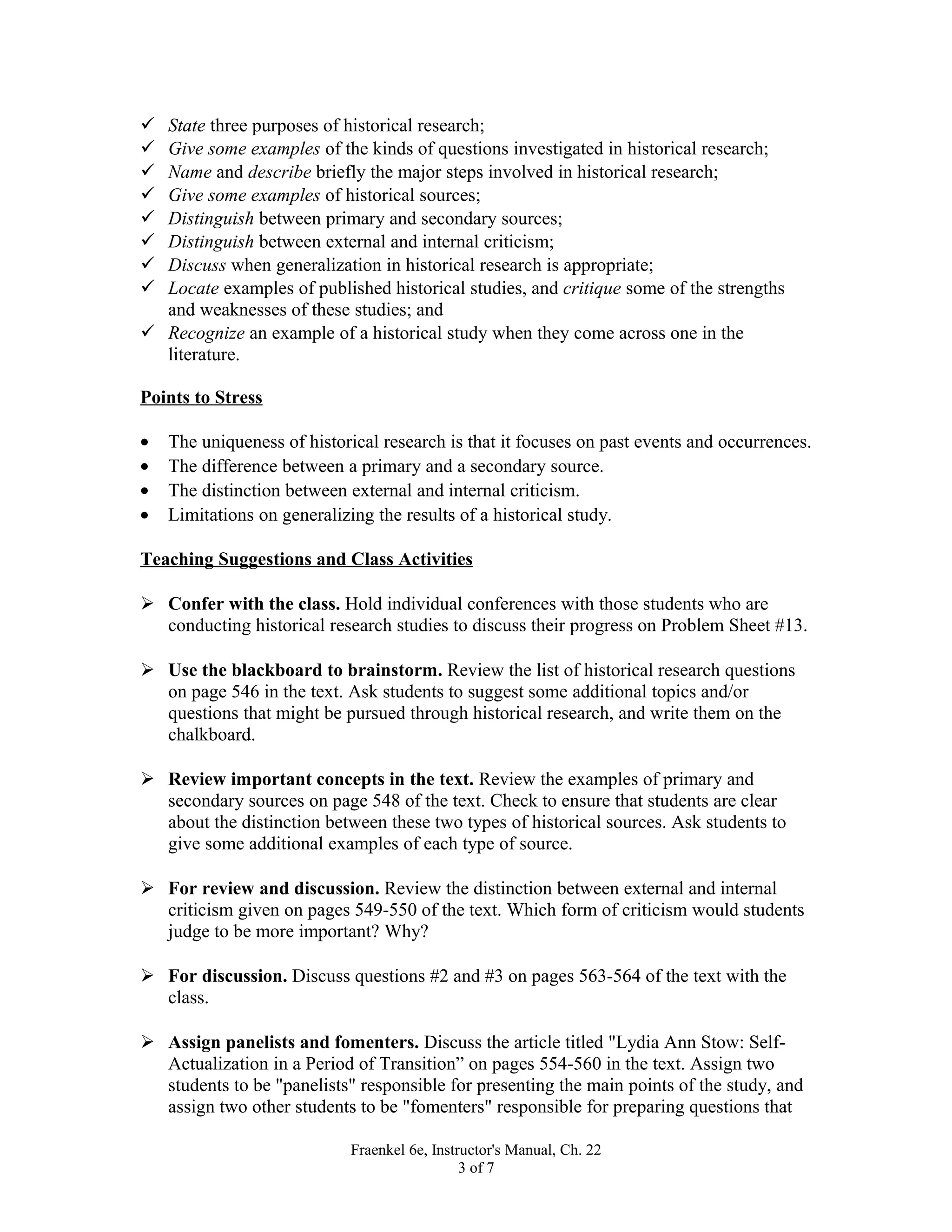 Historical research | DOC
