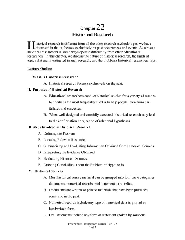 Historical research | PDF